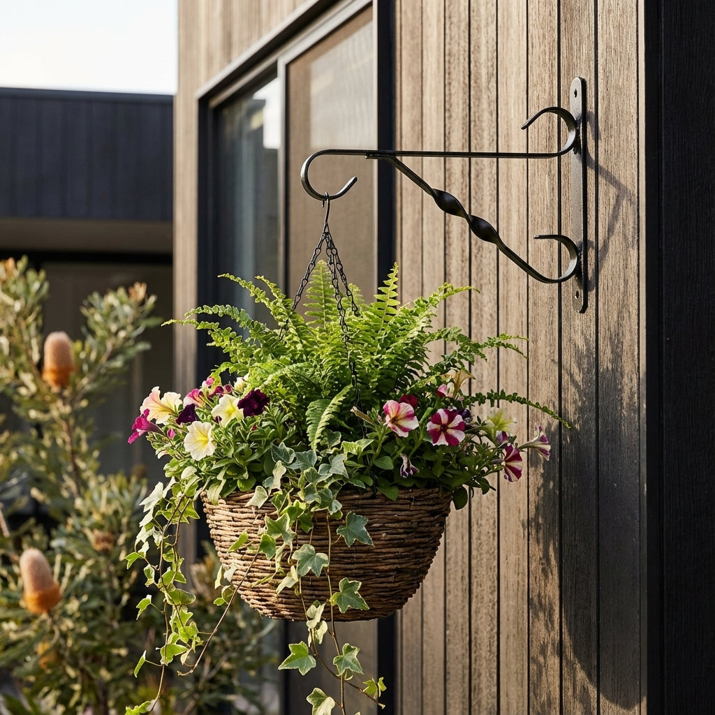 Black Strap Wall Bracket - 250mm | Buy Online Australia – Nursery Near Me
