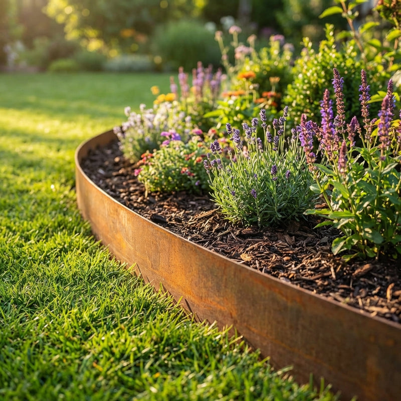 Tuscan Path 150mm x 6m Flat Rust Metal Garden Edging | Buy Online ...